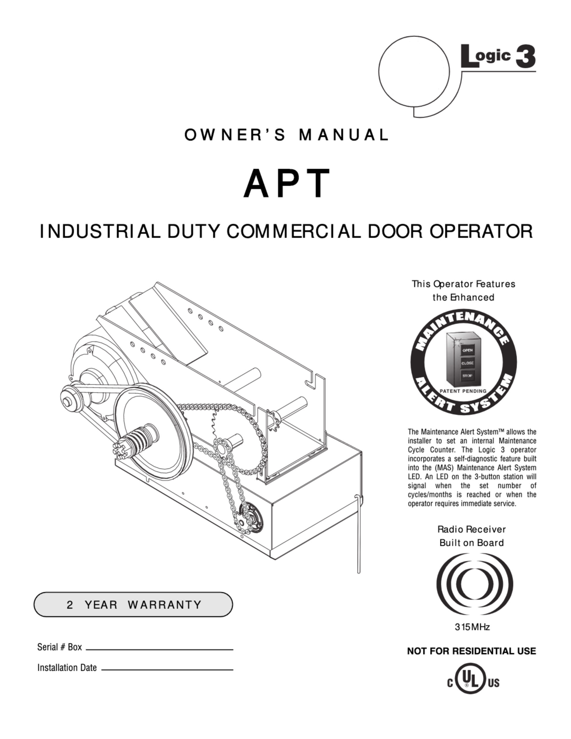 Model APT Trolley Operator for Commercial Garage Doors in South Florida ...