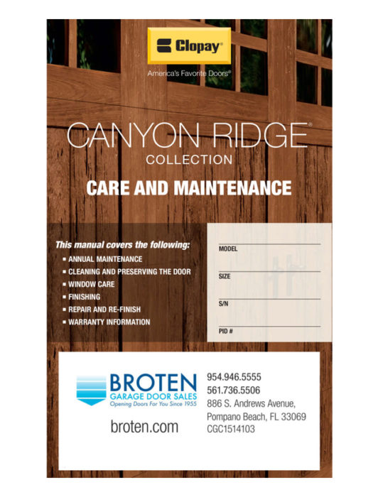 Canyon Ridge® Carriage House in Southern Florida | Broten